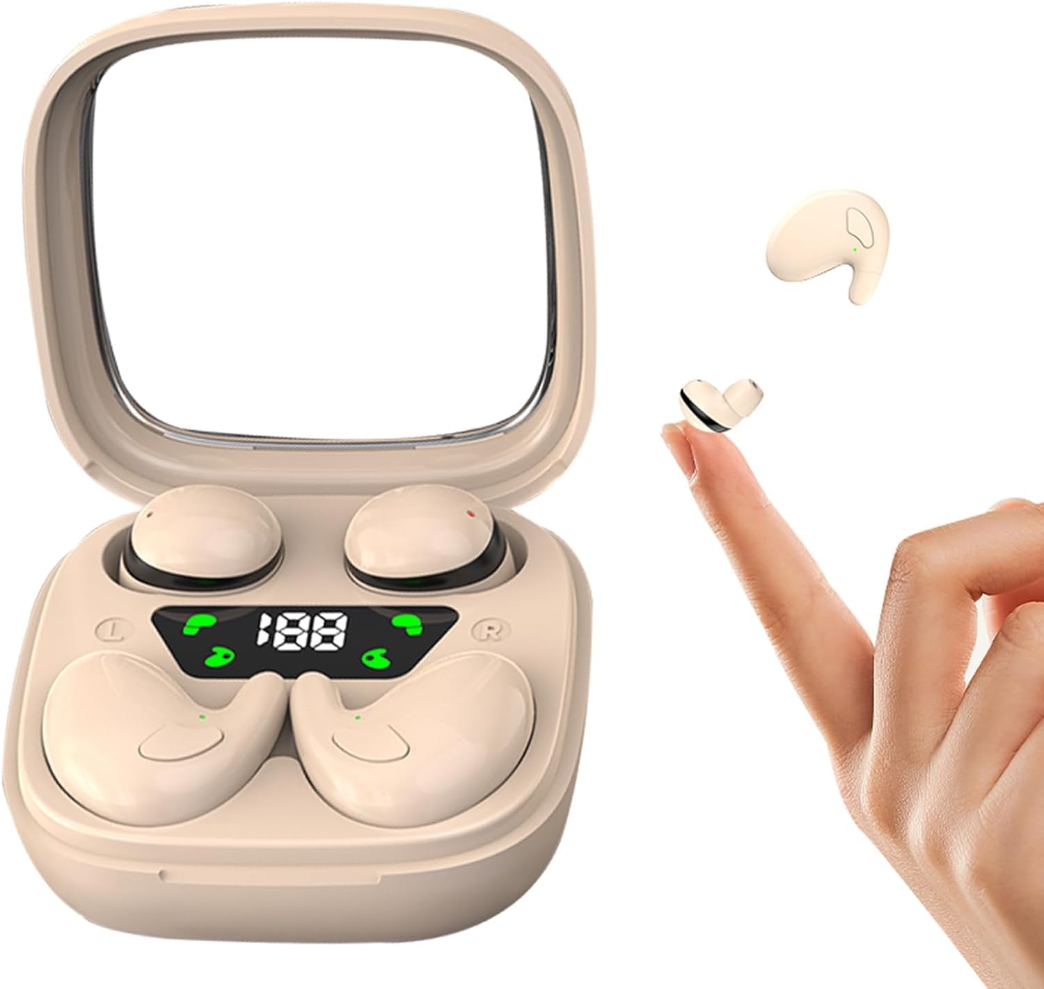 Amazon.com: Xmenha Flat Sleep Mini Invisible Small Tiny Earbuds ...