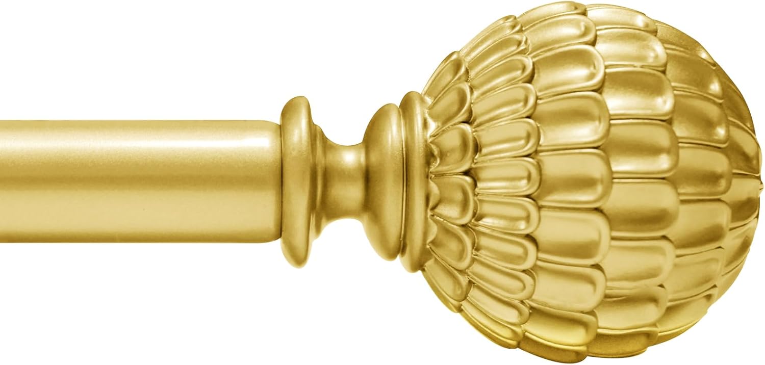 Amazon.com: Warm Gold Curtain Rod for Windows 66 to 120 inch, 1-inch ...