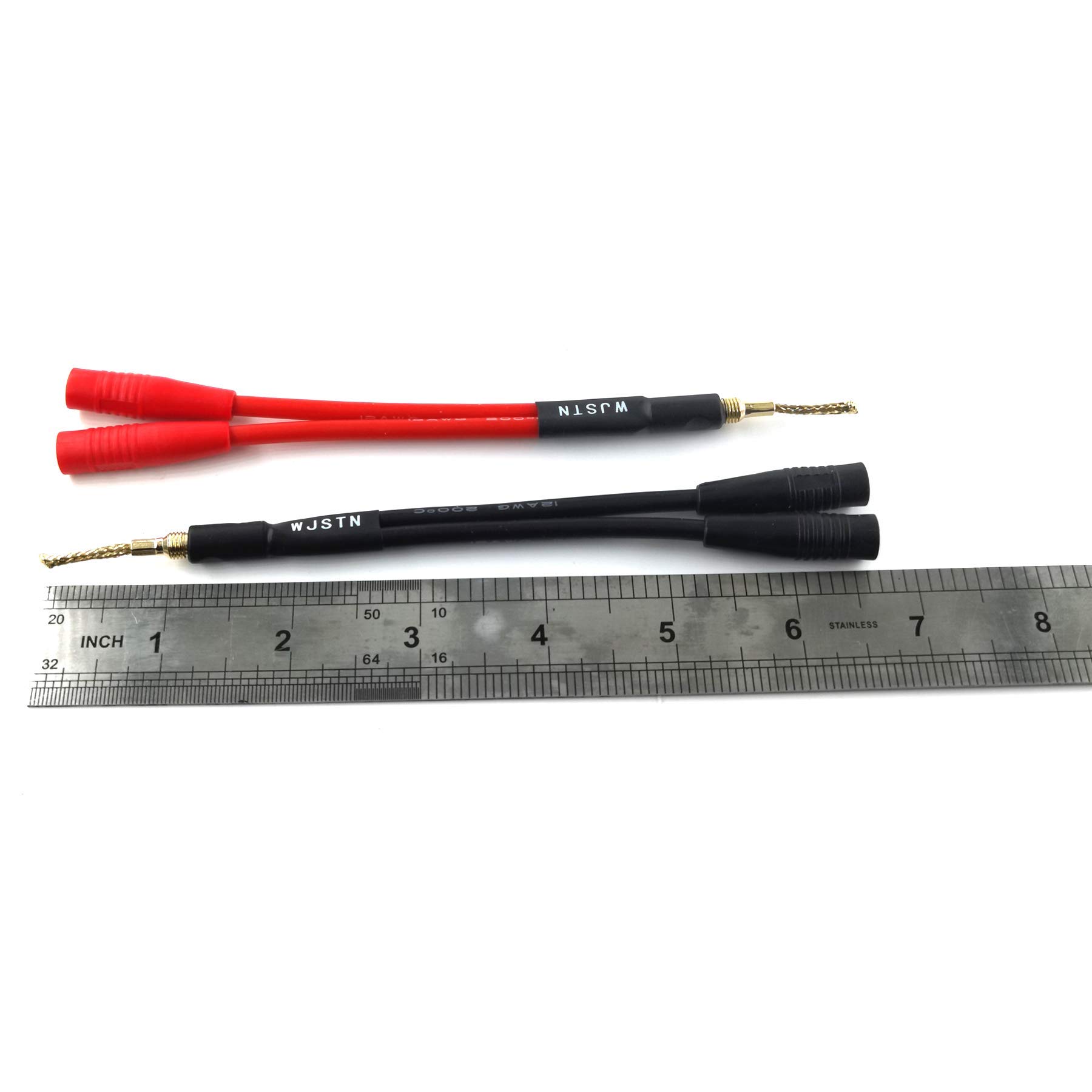Snapklik.com : WJSTN Braided Wire Banana Plug Splitter 1 Male 2 Female ...