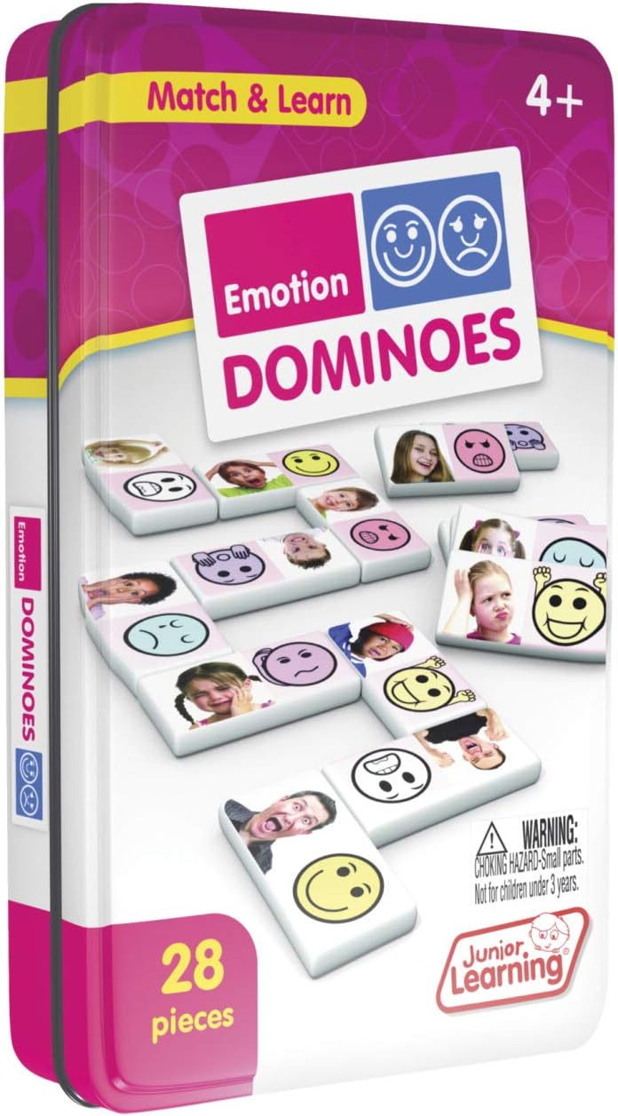 Amazon.com: Junior Learning Emotion Dominoes,4.7 x 1.5 x 7.8 inches ...