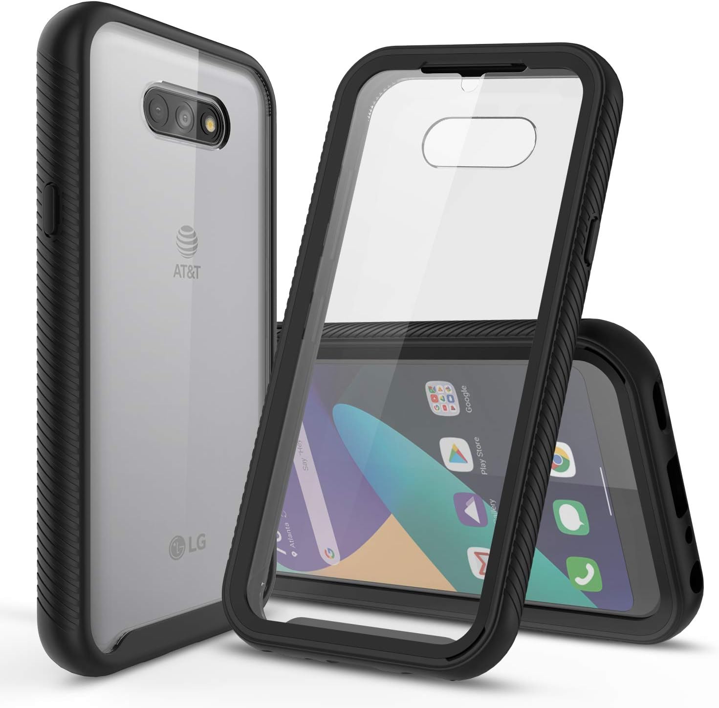 Amazon.com: CBUS Heavy-Duty Phone Case with Built-in Screen Protector Cover for LG Phoenix 5, LG ...