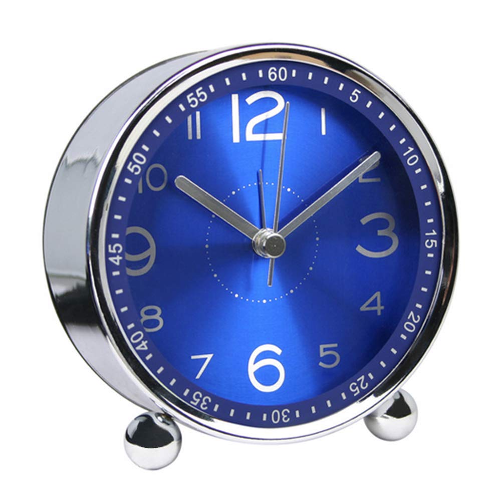 ALEENFOON 4 Inch Metal Alarm Clock, Non Ticking Silent Retro Alarm ...