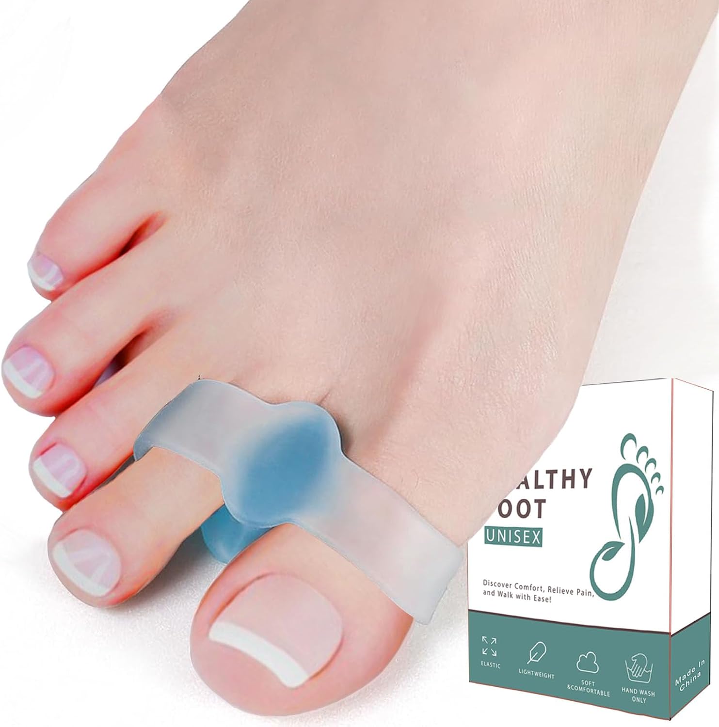 Amazon.com: Toe Spacers for Overlapping Toes, Gel Big Toe Separators ...