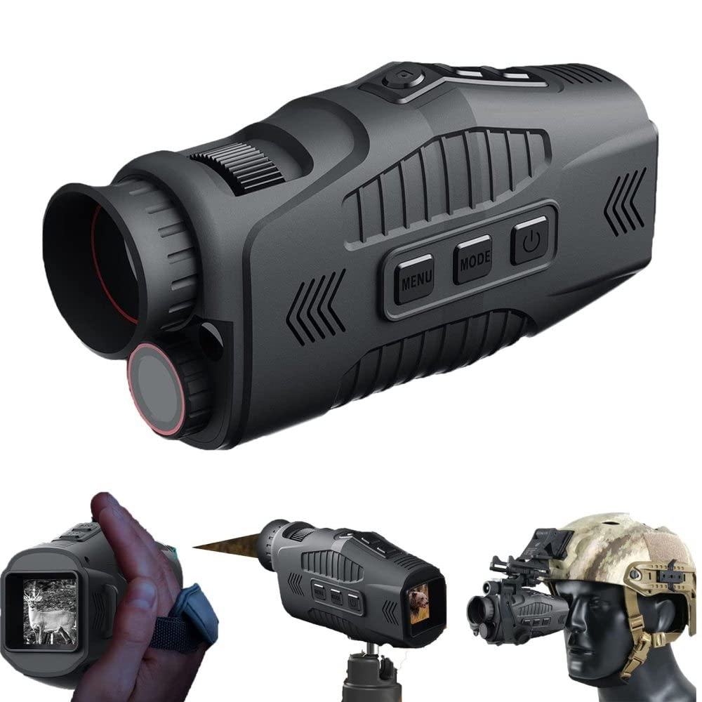 HD Monocular Night Vision Goggles for Adults Helmet,IR Night Vision ...