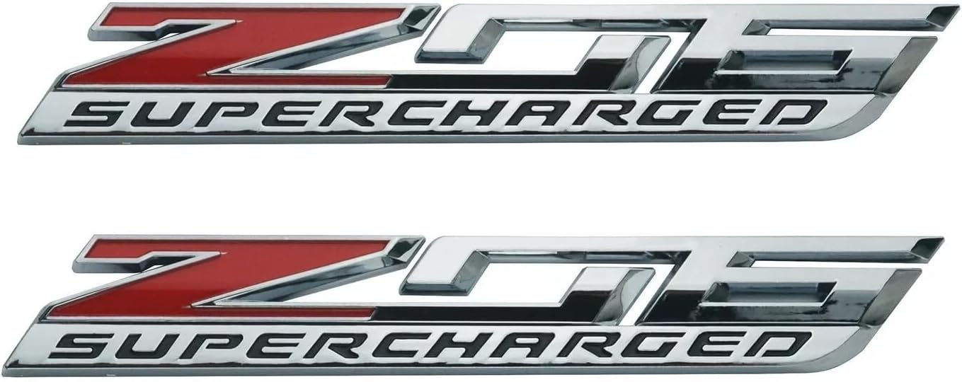 Amazon.com: GIBURCER 2Pc C7 Corvette ZO6 Super Charged Magnet Emblem 3D ...