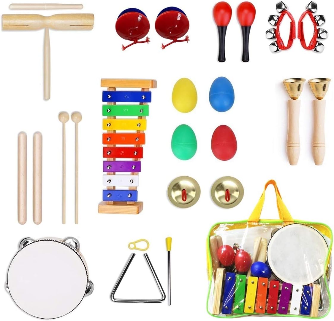 A-Star 14pcs Handheld Musical Instrument Percussion Gift Set with ...