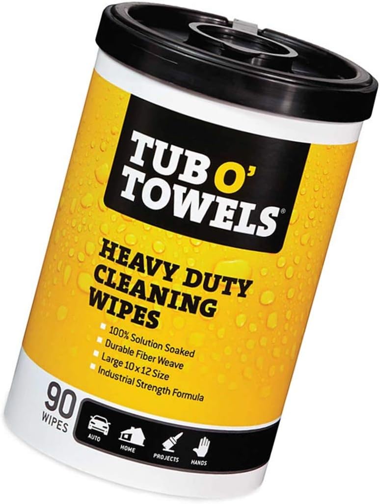 Tub O Towels TW90 Heavy-Duty 10" x 12" Size Multi-Surface Cleaning ...