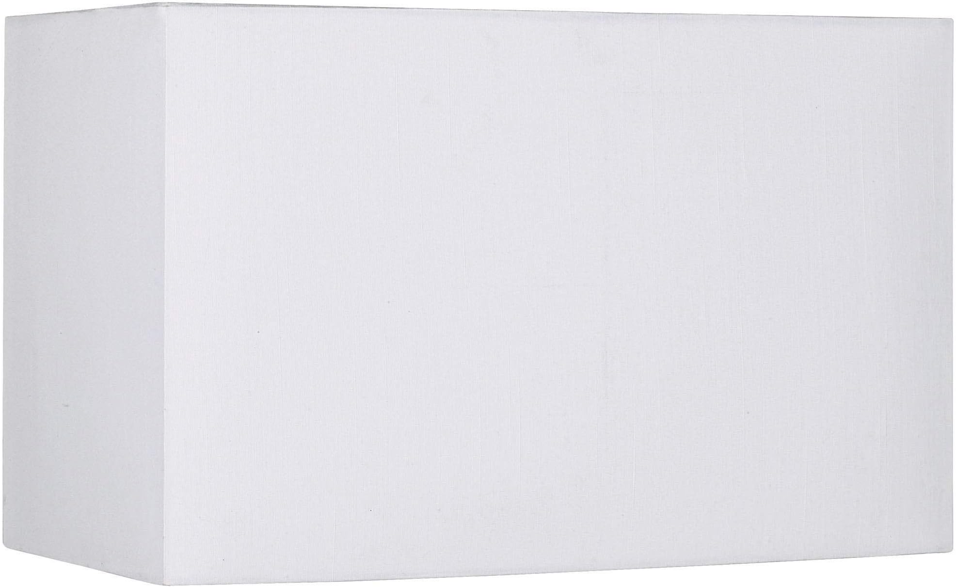 White Large Rectangular Hardback Lamp Shade 16" Wide x 8" Deep x 10 ...