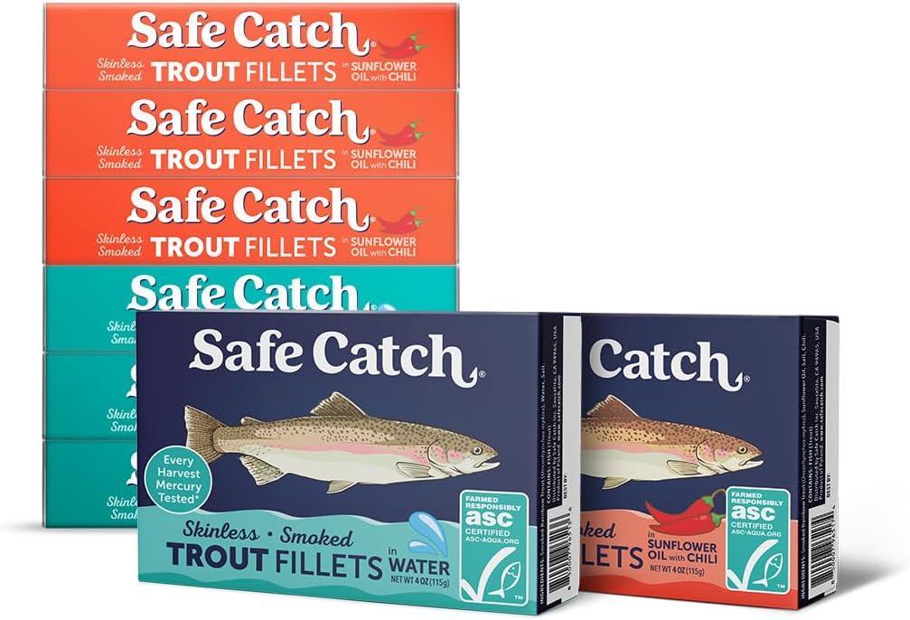 Amazon.com: Safe Catch Smoked Rainbow Trout Fillets in Water, Skinless ...