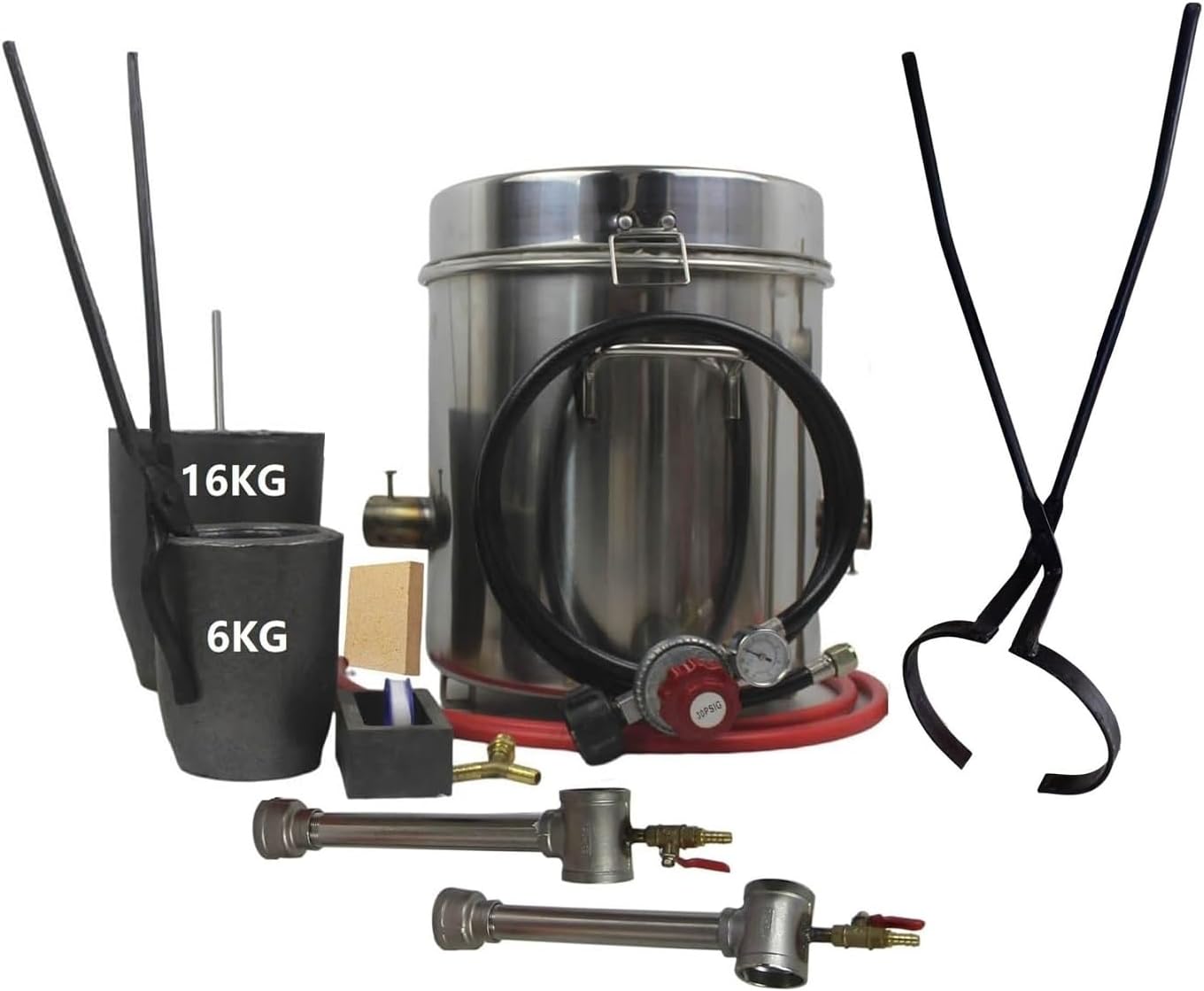 Amazon.com: LSMIITTH 16KG/35LB Propane Smelting Furnace Kit with Large ...