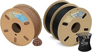 Amazon.com: DURAMIC 3D 1.75mm Chocolate Brown & Black PLA+ Filament 2Kg ...