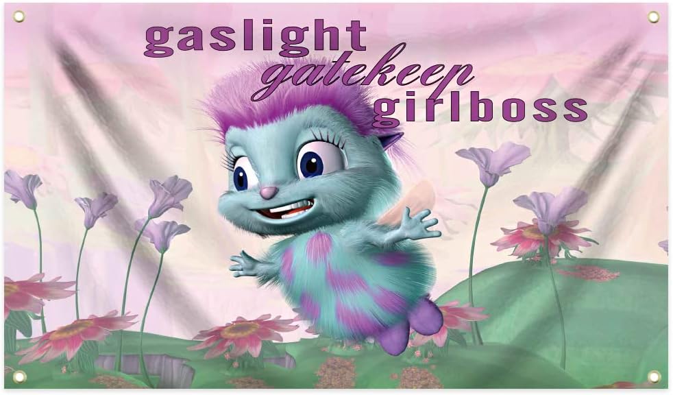 Amazon.com: Bibble Tapestry Gaslight Gatekeep Girlboss Flags for ...