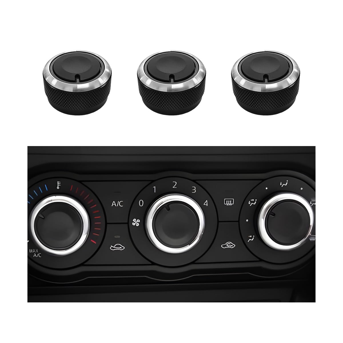 Amazon.com: Yourkar 3 PCS AC Heater Air Conditioning Button Knob, Air ...
