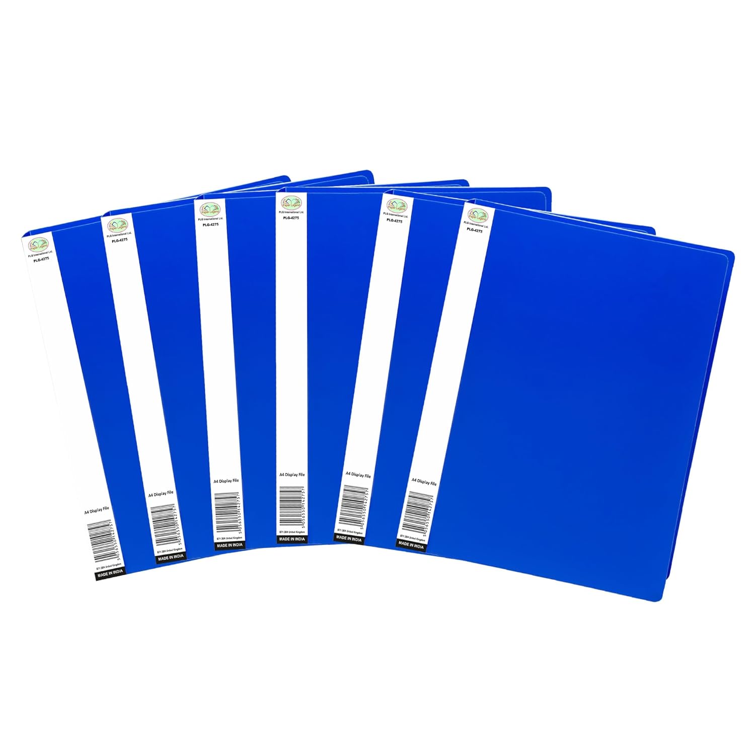 (Set of 6) A4 Blue Display Book Display File Folders 20 Pockets ...