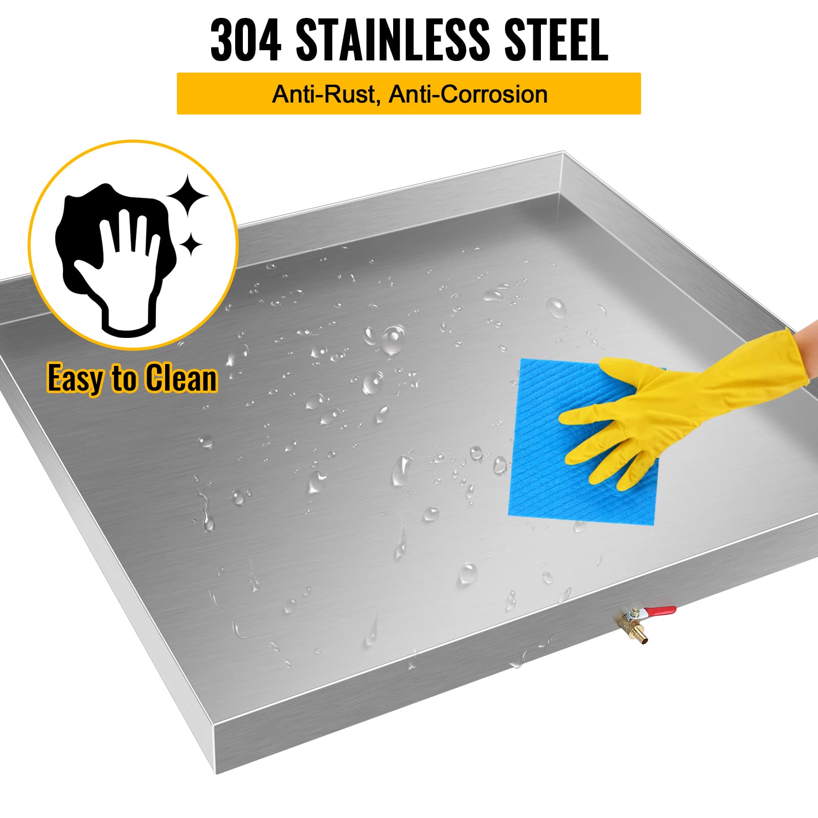 KODOM Washing Machine Pan 304 Stainless Steel Washing Machine Drain Pan ...