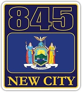 Amazon.com: 845 Area Code 4"x5" Magnet | New City Kingston Middletown ...