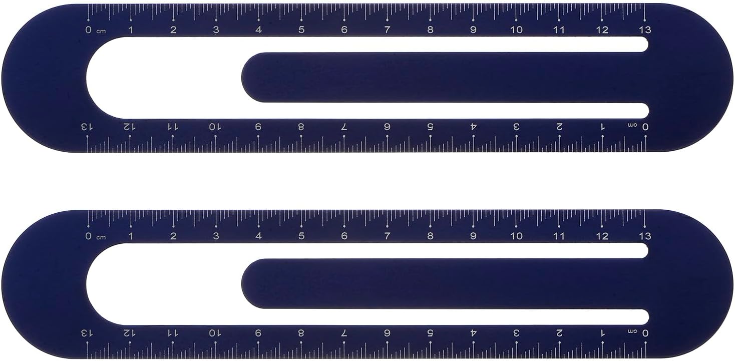 Amazon.com: HARFINGTON 2pcs Straight Ruler 13cm Metric Bookmark Clip ...