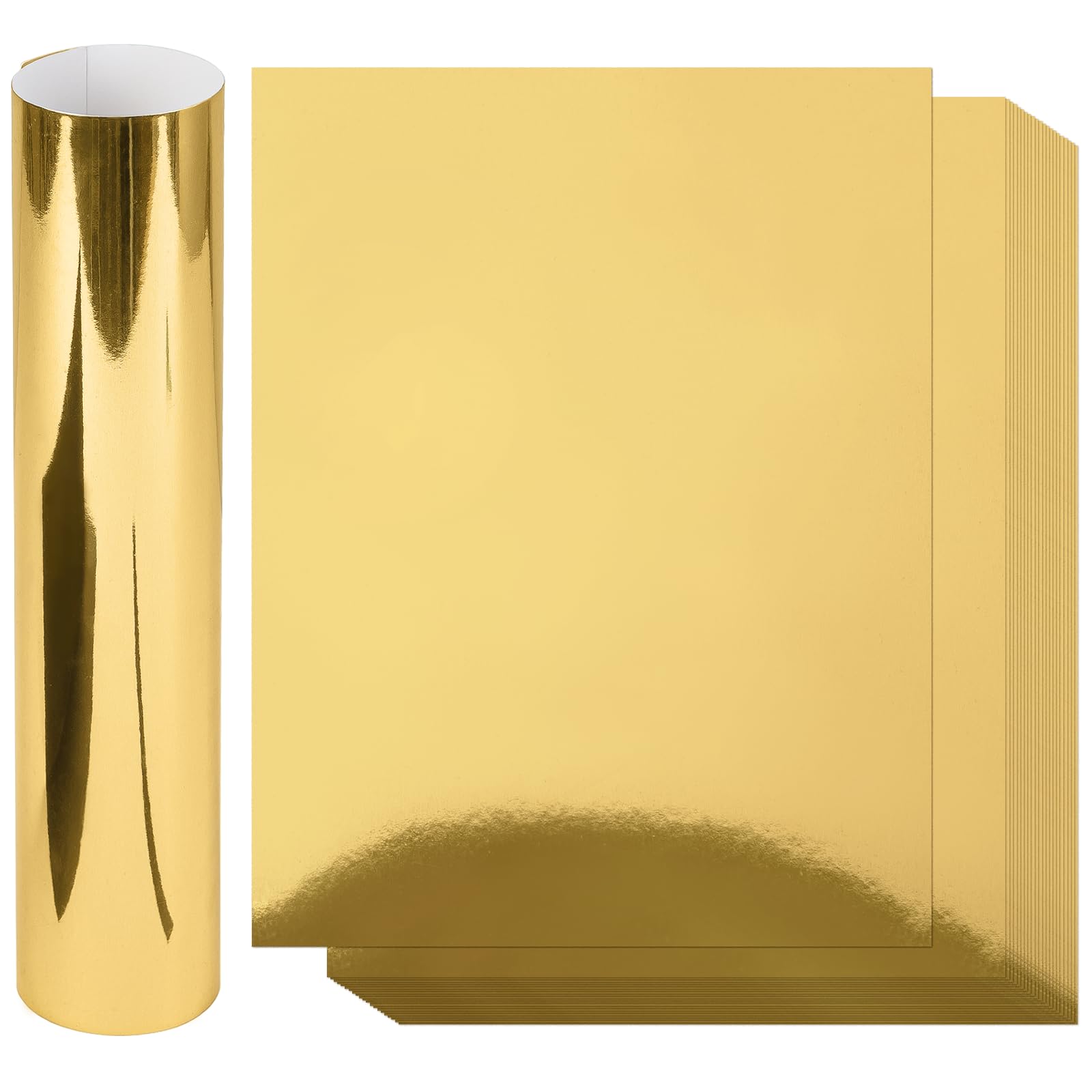 Amazon.com : 60 Sheets Metallic Gold Cardstock Paper, Goefun Foil Paper ...