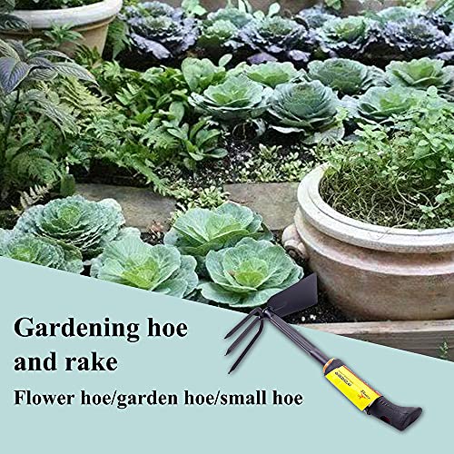 Dekaim Garden Hoe Rake,Gardening Shovels Spades, 2 in 1 Mini Garden Hoe ...