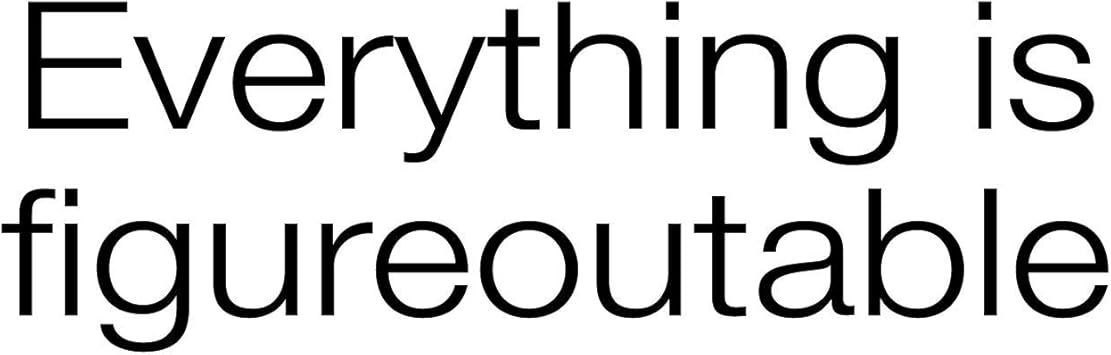 Amazon.com: Vinyl Wall Art Decal - Everything is Figureoutable - 7" x ...