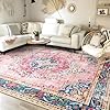 Amazon.com: YesRug 8x10 Area Rugs for Living Room Pink Boho Rug Vintage ...