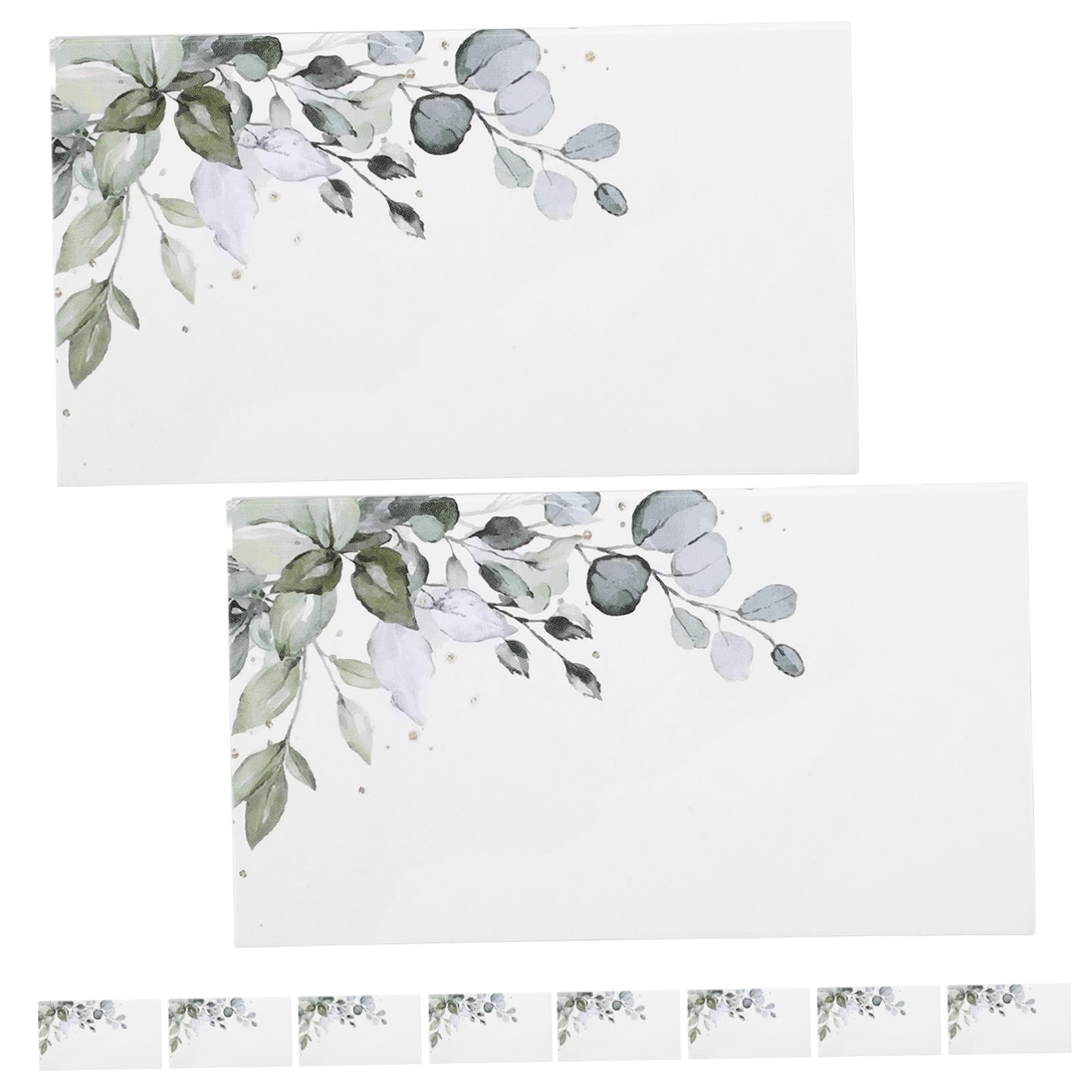 Amazon.co.jp: Cabilock 50個 水彩の結婚式の席札 空白の名刺 二つ折り名刺 地名カード 宴会席札 テーブルのプレースカード 名刺用紙 パーティーの場所カード テントの ...