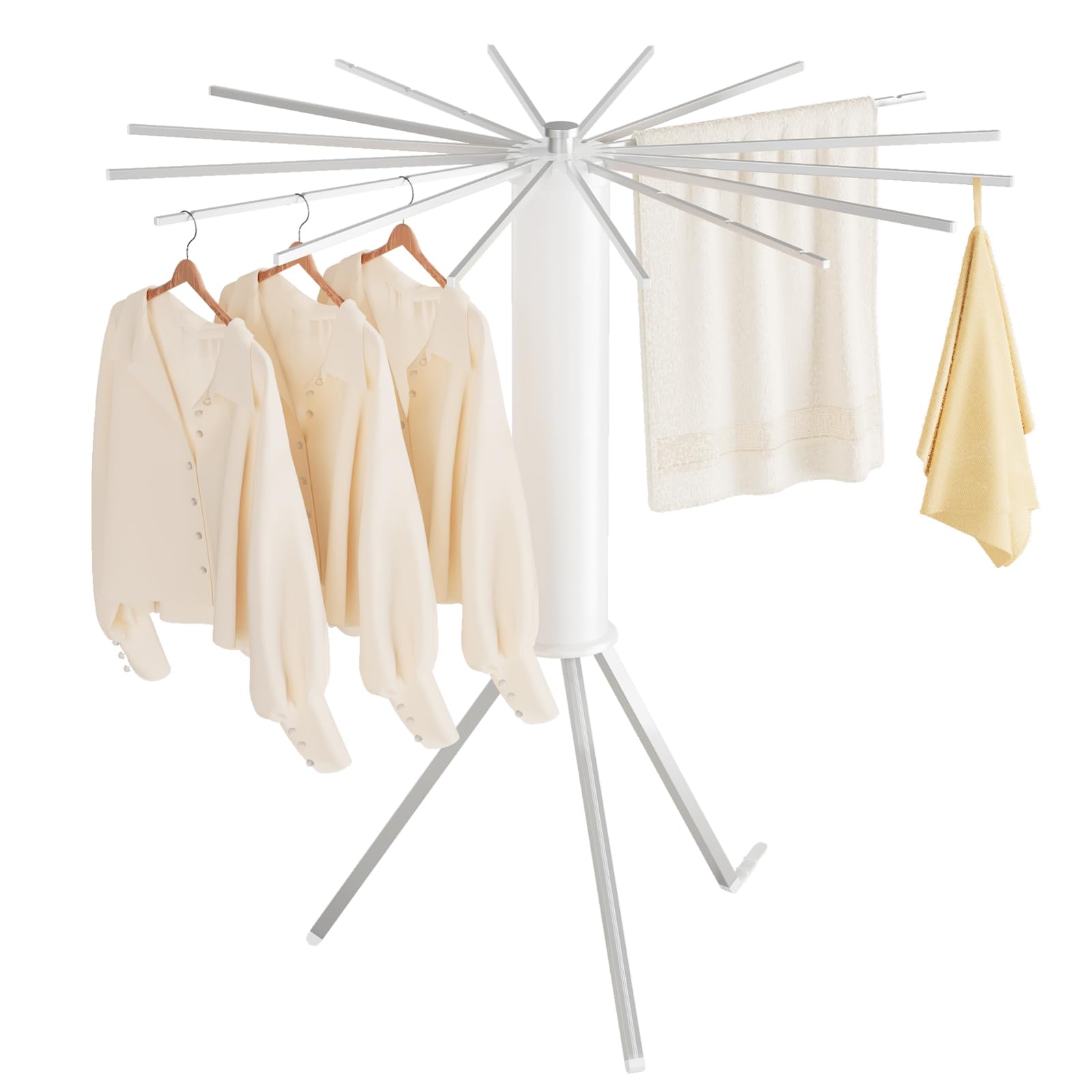 Tripod Clothes Drying Rack,Portable and Foldable Laundry Hanging Rack ...