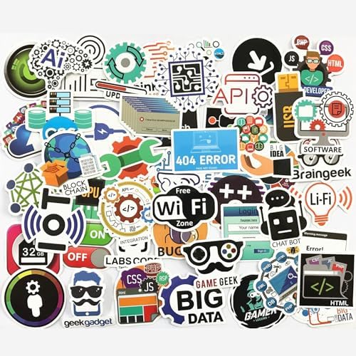 Amazon.com: App Stickers for Laptop 50Pcs Pack, Teen Waterproof Vinyl ...