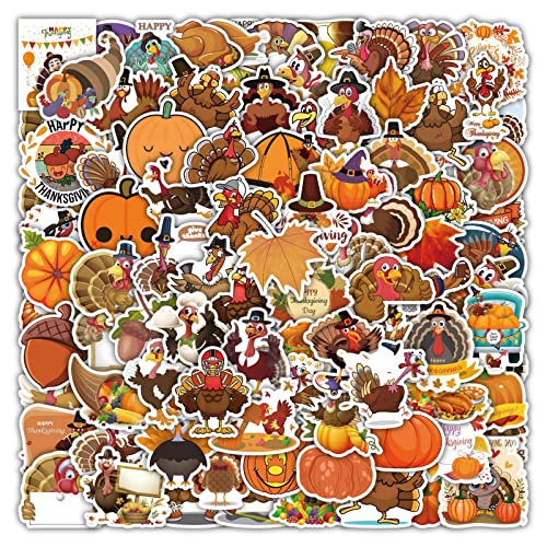 100 Pcs Turkey Stickers for Kids Teens Adults Boys Girls Gift,Stickers ...
