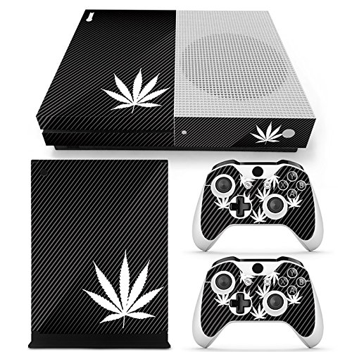 ZoomHit Xbox One S Konsole Skin Sticker Weed Schwarz + 2 Controller ...