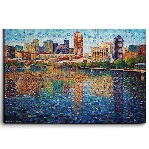 Amazon.com: Lady Bird Lake Print Wall Art Austin TX, Texas Decor ...