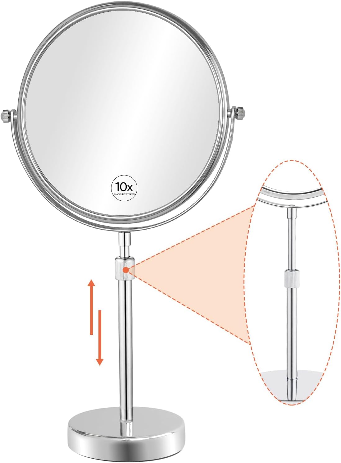 Amazon.com - Nicesail 19 Inch Tall Makeup Mirror with 10X Magnification ...