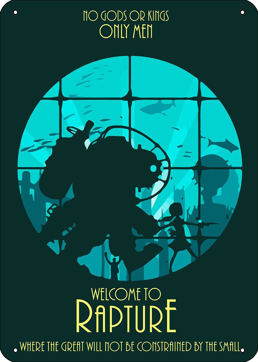 Kmiiliy Bioshock Bioshock Poster Plaque Metal Tin Sign 8x12 Inch ...