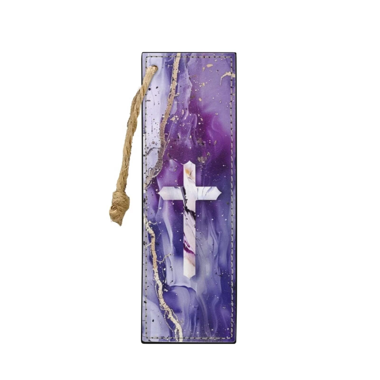 Amazon.com: Purple Marble Cross Bible Bookmarks Christian Scripture ...