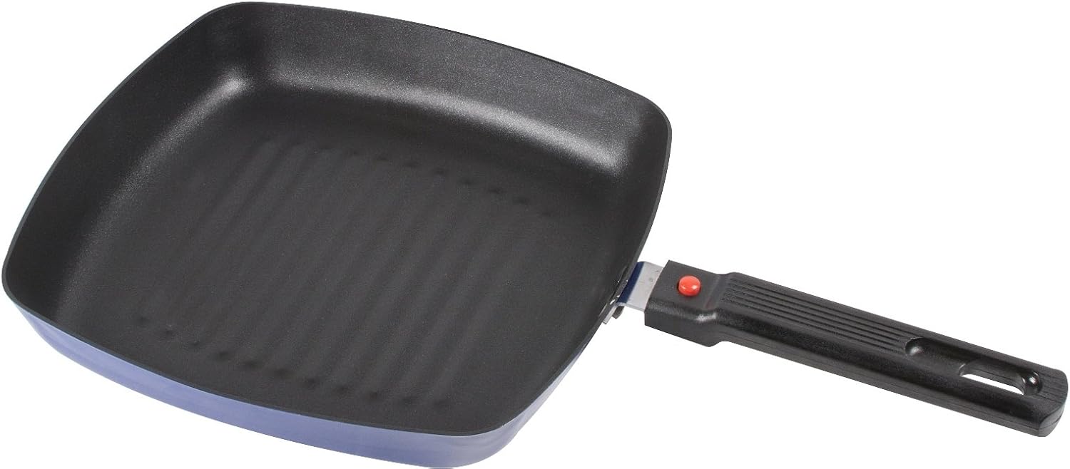 Kampa Square Camping Frying Pan Non-Stick - 24cm Sq - Removeable Handle ...