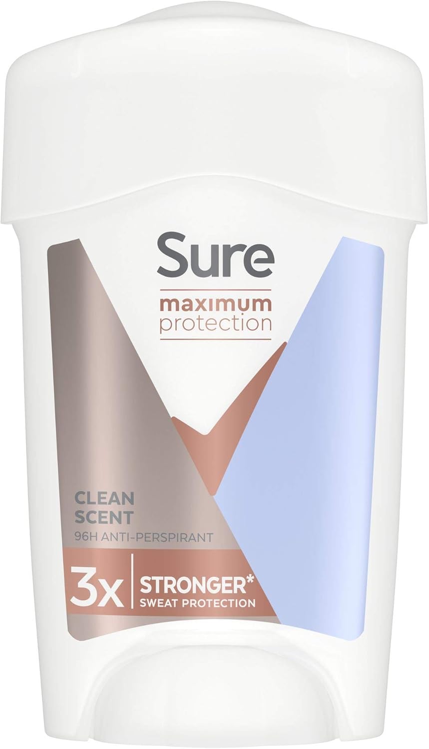 Sure Maximum Protection Clean Scent Anti-perspirant Cream Stick 96h ...