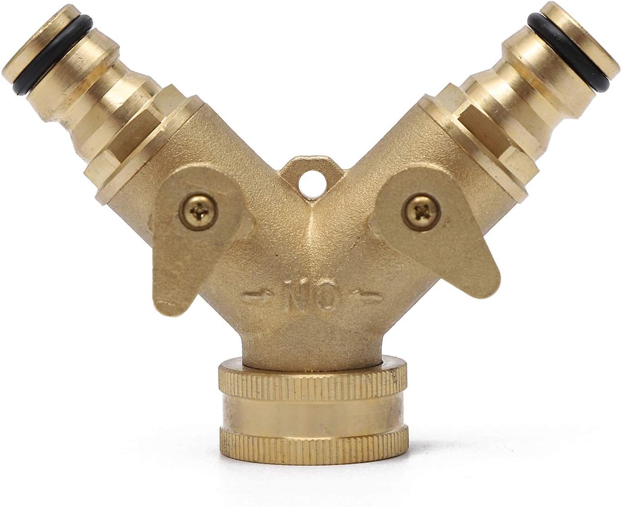 KATSU 2 Way Brass Tap Garden Hose Splitter, Y Valve Double Water Tap ...