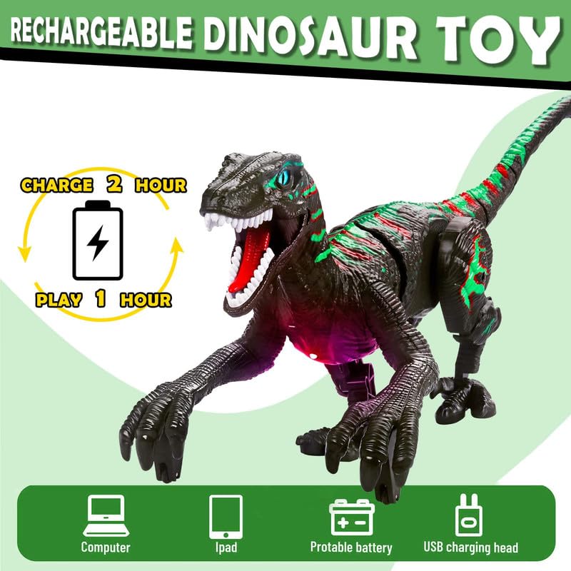 EARSOON Remote Control Dinosaurs Velociraptor – Dinosaur Robot ...