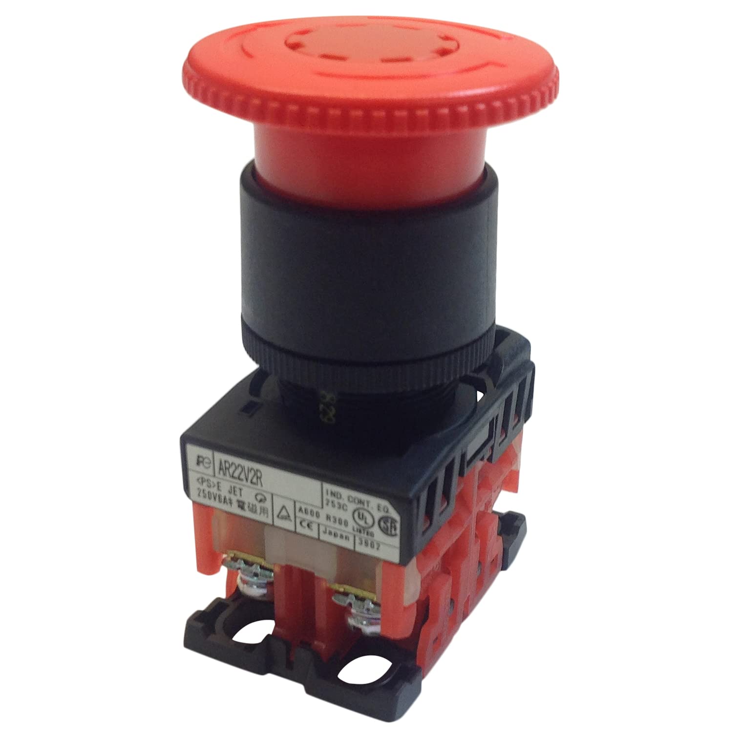 Fuji Electric Ar22v2r 02r Mushroom Button Dpst Screw Panel Mount ...