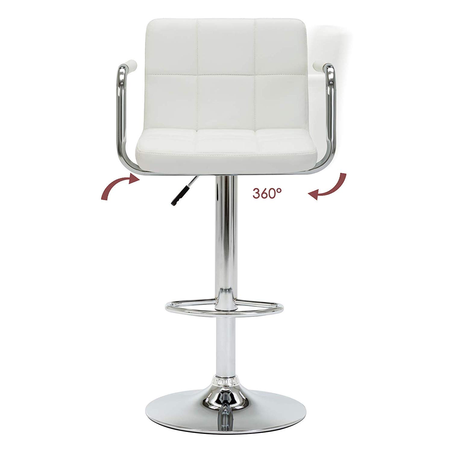 IntimaTe WM Heart Bar Stools/Counter Stools with Arms Set of 2, Modern ...