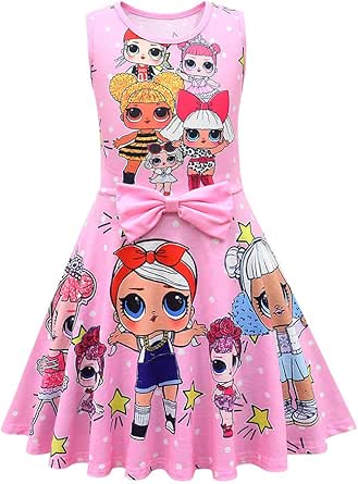 Amazon.com: Bollax Little Girls Casual Princess Dress Sleeveless ...