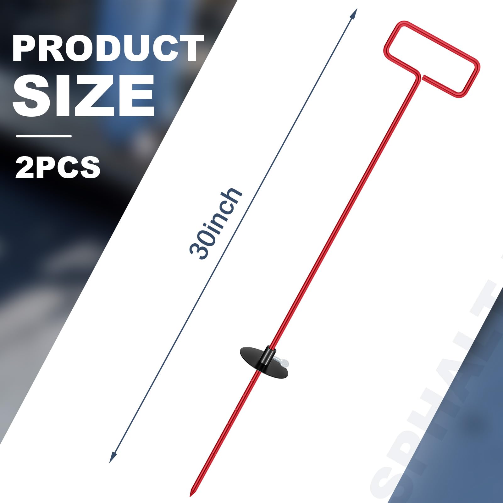 Snapklik.com : Saysurey 2 Pcs Asphalt Depth Gauge 30 Inch Metal Depth ...