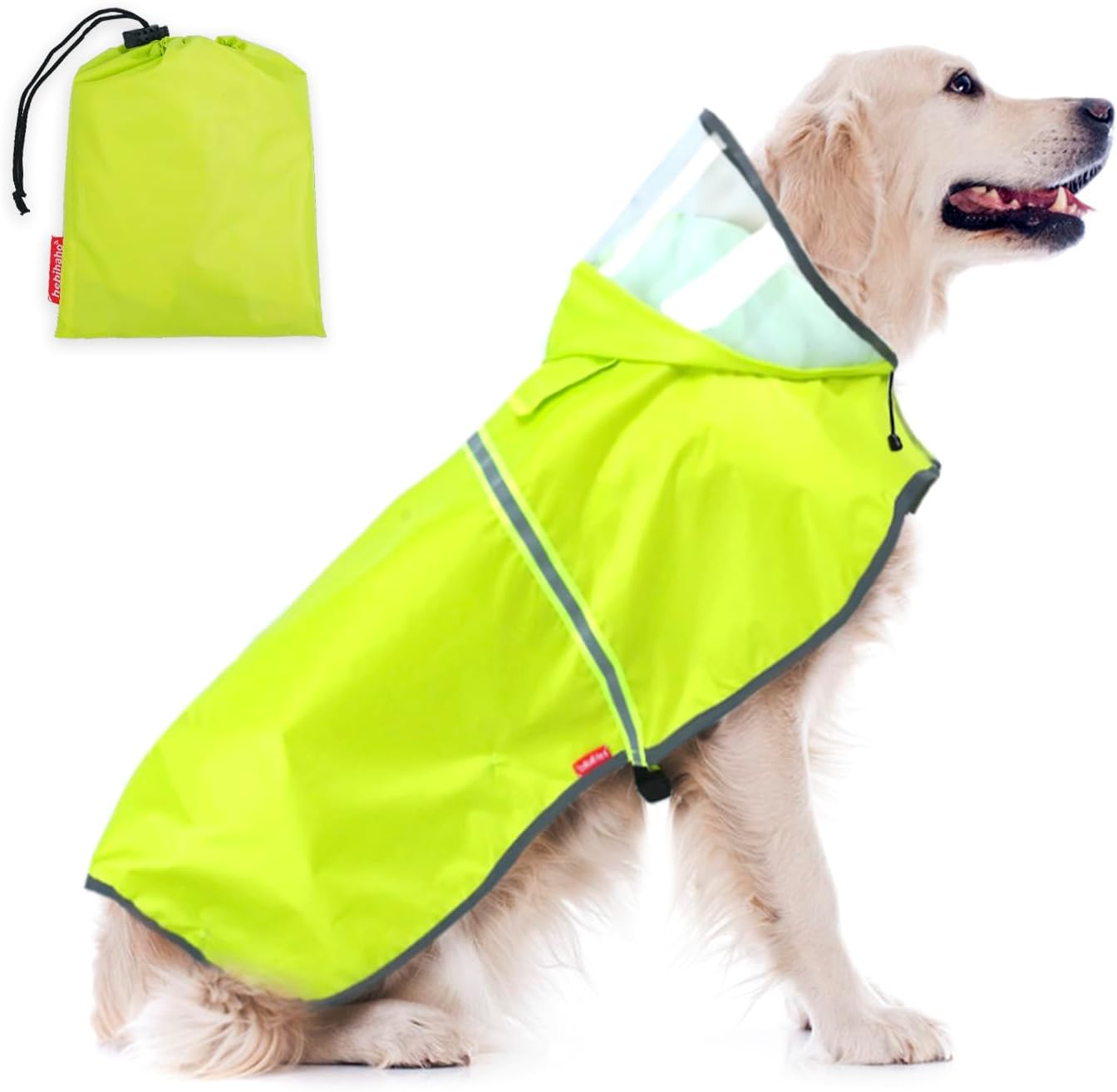 Amazon.com : Dog Raincoat with Reflective Strip, Ultra Light Breathable ...