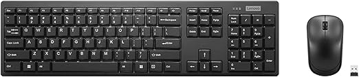 Amazon.com: Lenovo 100 Wireless Keyboard and Mouse Combo – Cordless Set ...