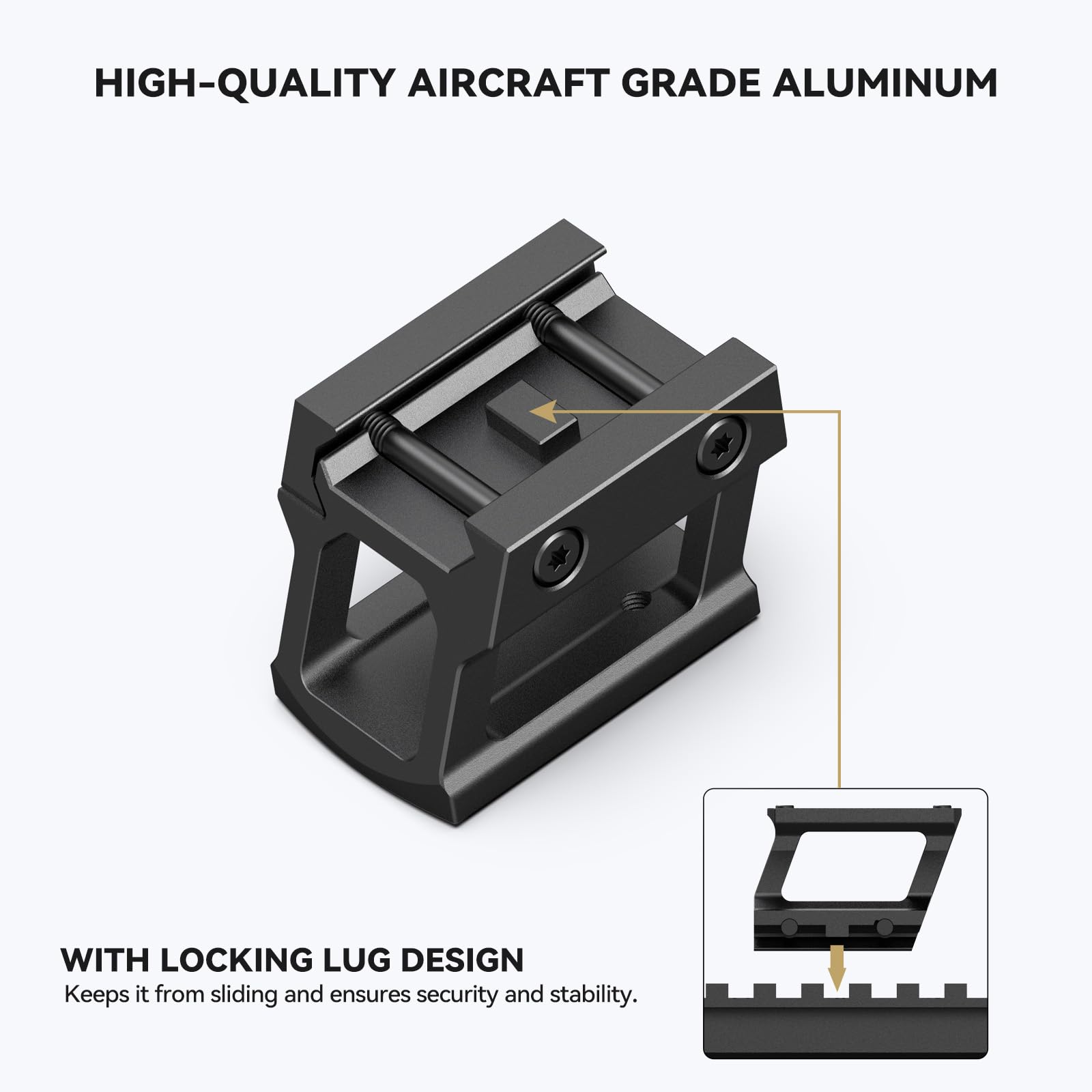 Snapklik.com : Guardtier Red Dot Riser Mount Picatinny Rail Riser For ...