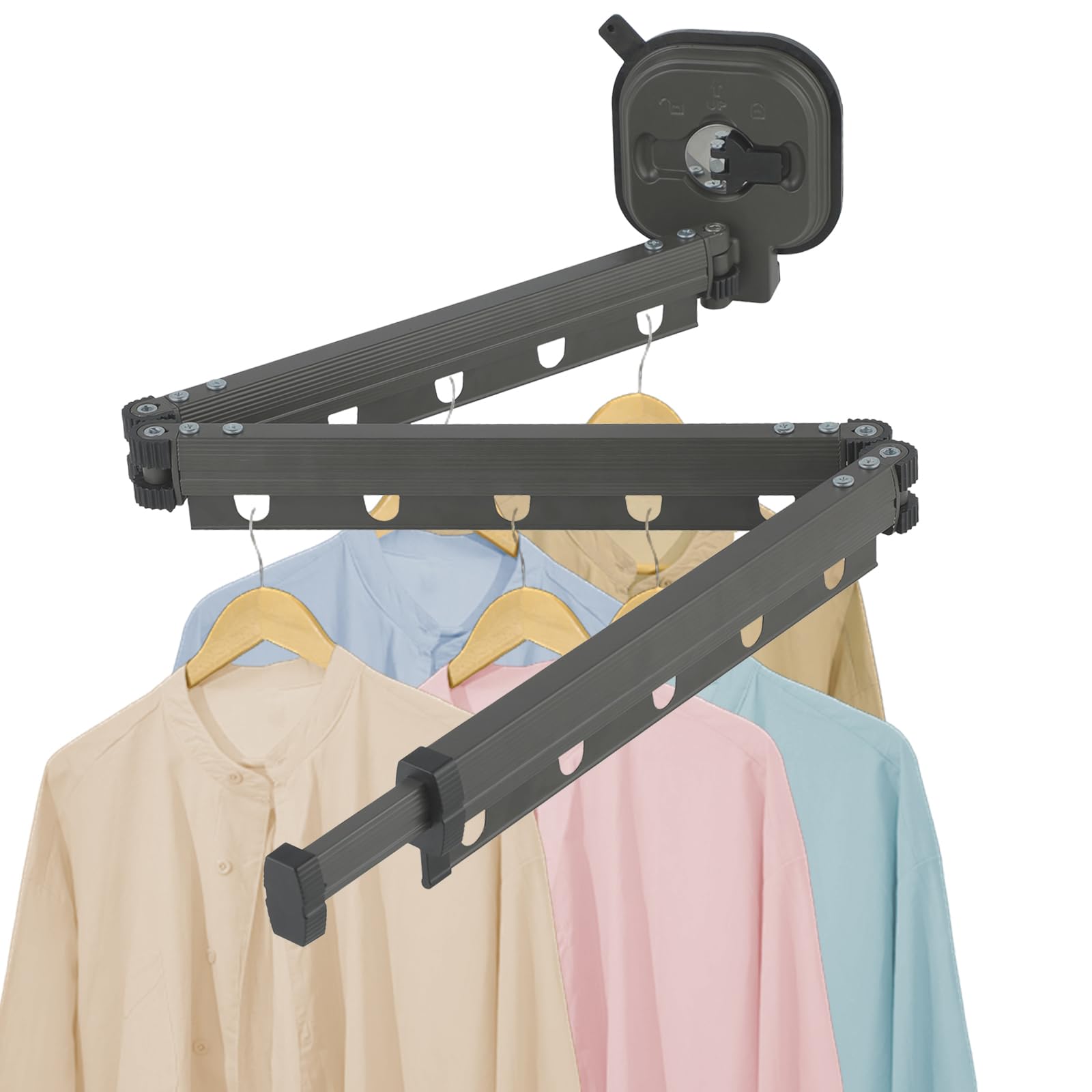 Amazon.com: Yabound Clothes Drying Rack, Wall Mounted Drying Rack ...