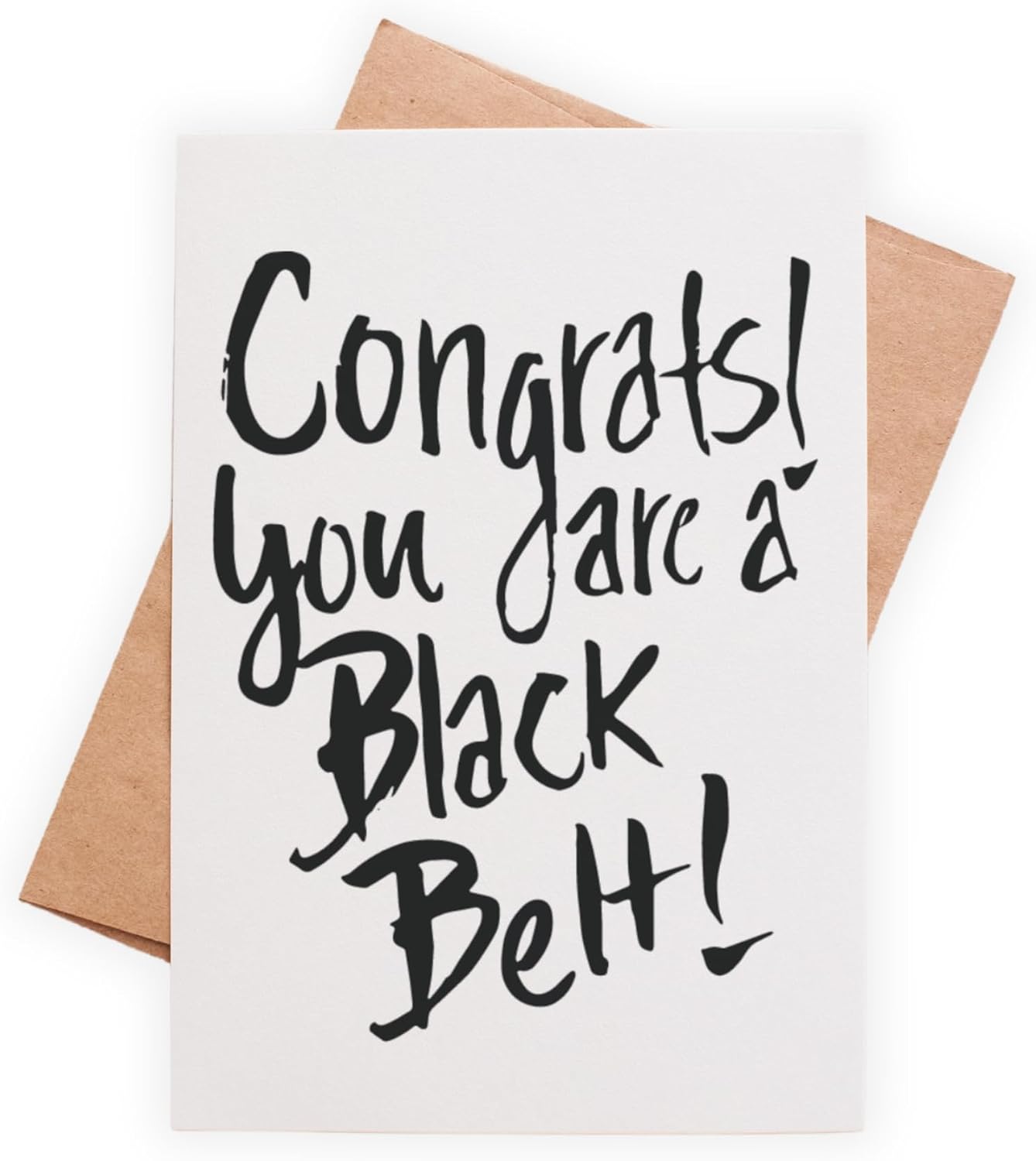 Amazon.com: Black Belt Martial Arts Greeting Card, Karate Gift Idea ...