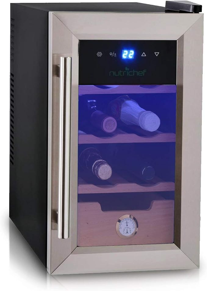 Amazon.com: NutriChef Cigar Cooler Humidor - Thermoelectric Stainless ...