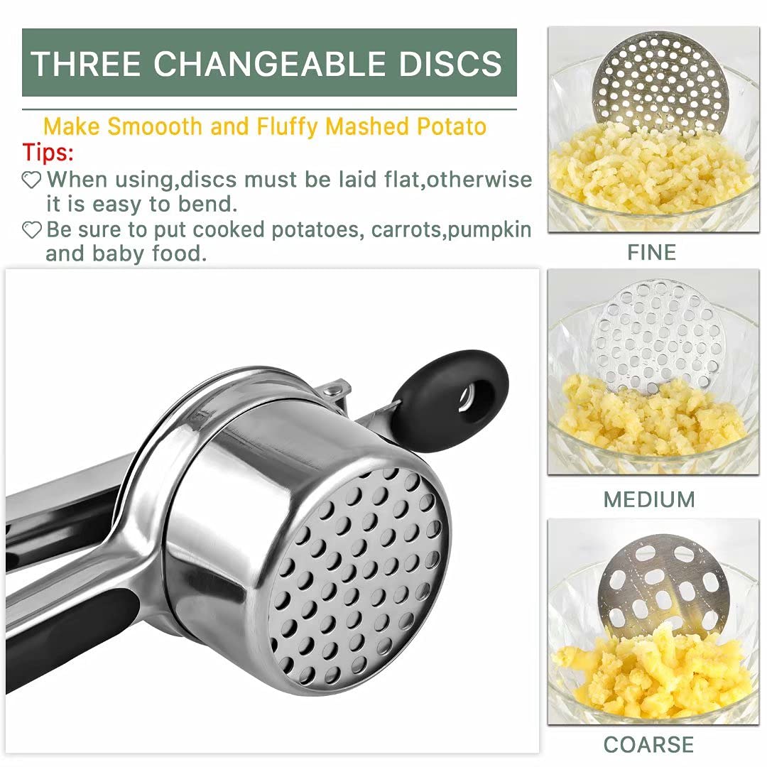 Stainless Steel Potato Ricer Roti Maker LunaCozy Large Potato Ricer ...