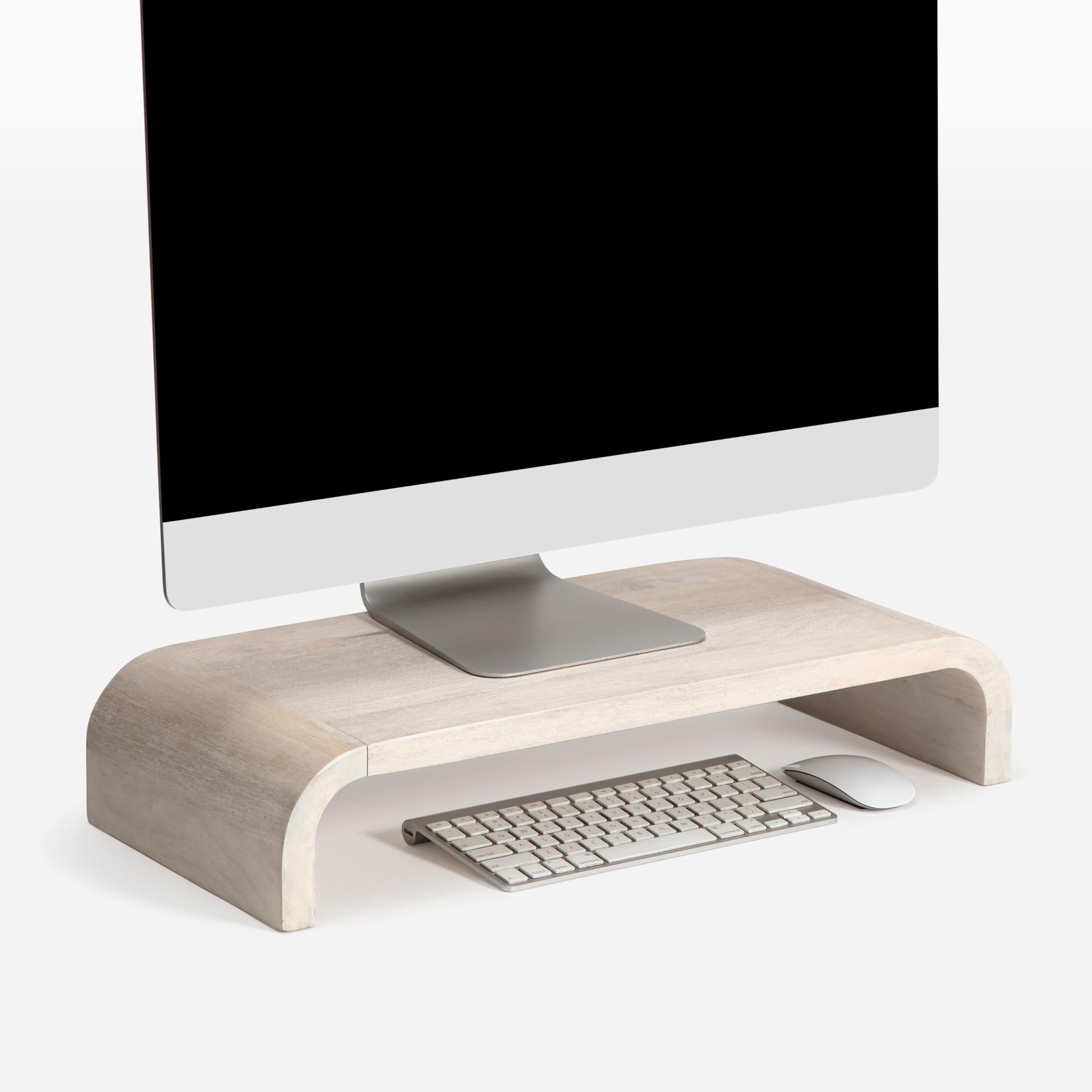 Amazon.com: Anji Mountain Wood Monitor Stand Riser Desk Desktop ...